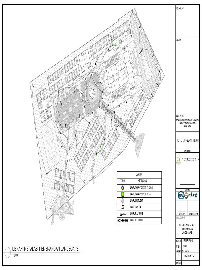 1.denah Penerangan Landscape | PDF
