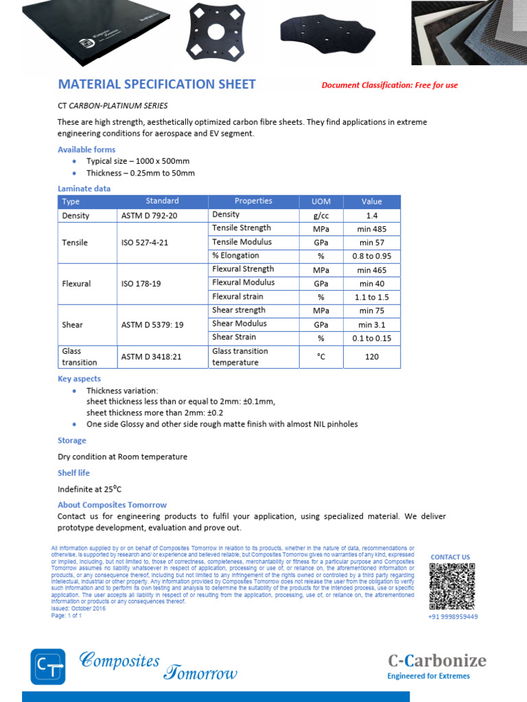 CFRP Sheets Carbon Platinum R1 | PDF | Composite Material | Pascal (Unit)