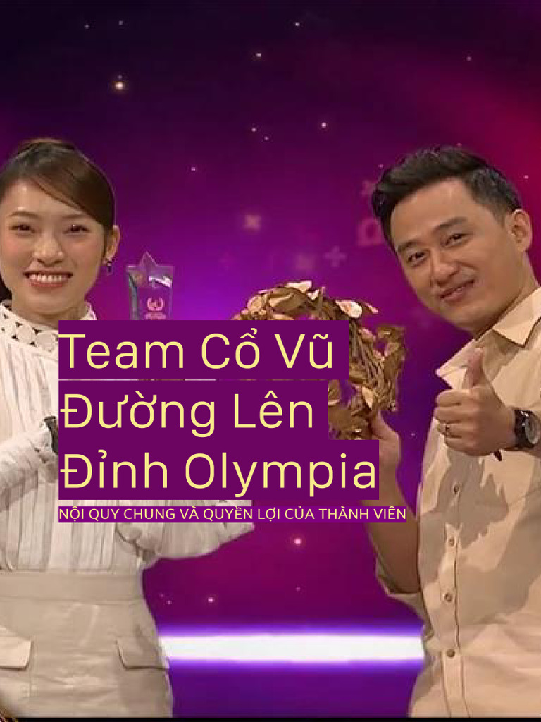 Team Cổ Vũ Đường Lên Đỉnh Olympia Nội Quy Nhóm O23 VIE | PDF