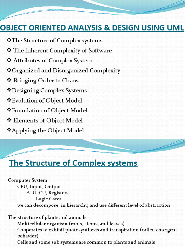 Ooad Unit I 1 Pdf Object Oriented Programming System