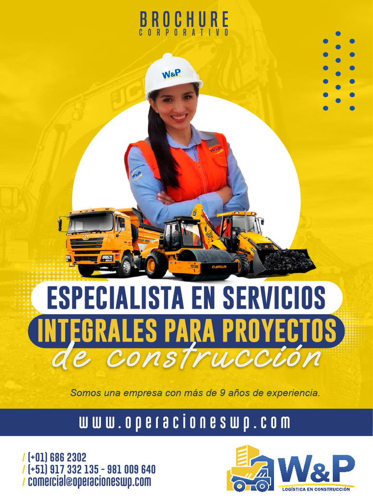 Brochure - Logistica WP Sac | PDF | Equipamiento pesado | Demolición