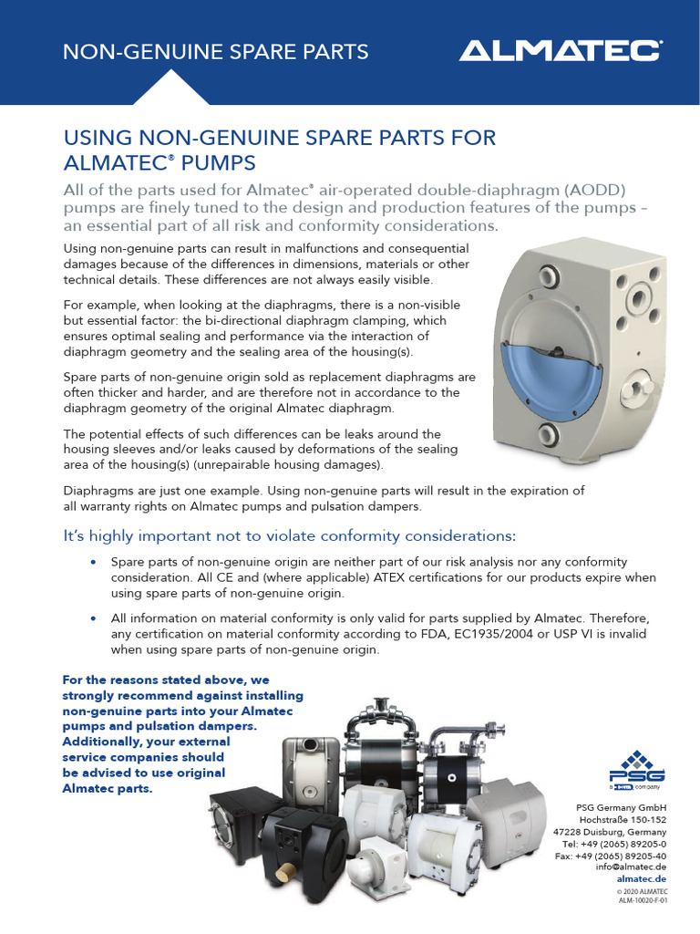 Original Almatec Parts Flyer en | PDF | Technology & Engineering