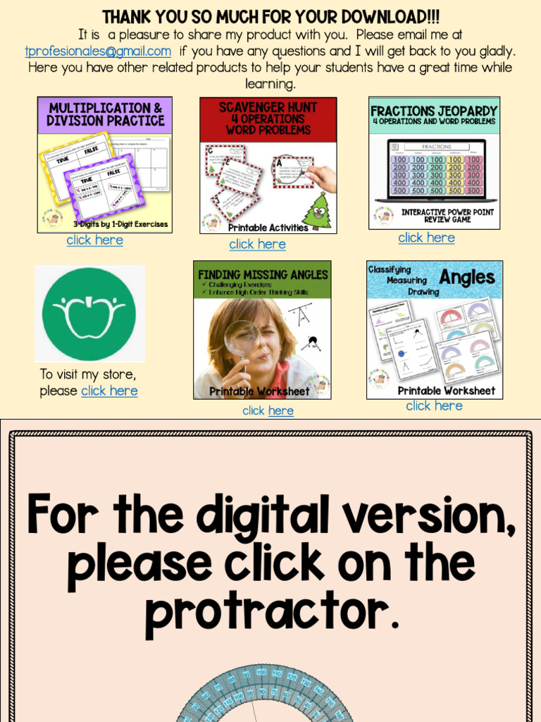 Angles Freebie Drawing Measuring | PDF | Angle | Cyberspace