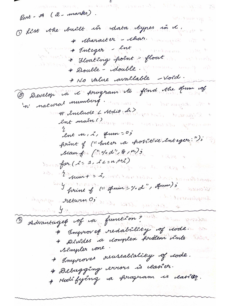 FDSC 2 Marks | PDF