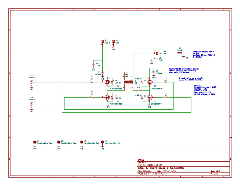 TX Board Schematic V2.0 | PDF
