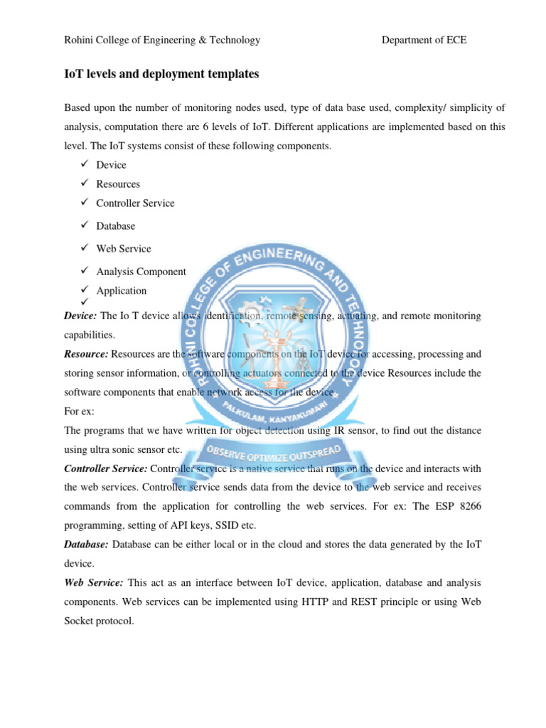 Iot Levels | PDF | Internet Of Things | Web Service