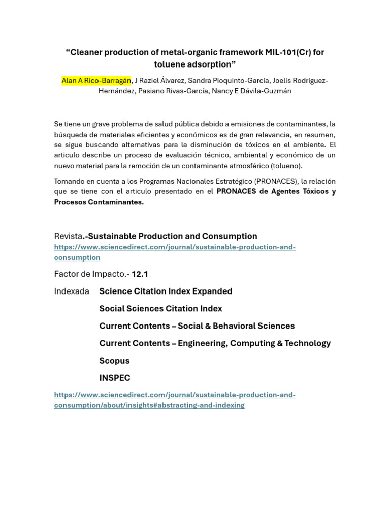 Art.1.Cleaner Production | Download Free PDF | Life Cycle Assessment ...