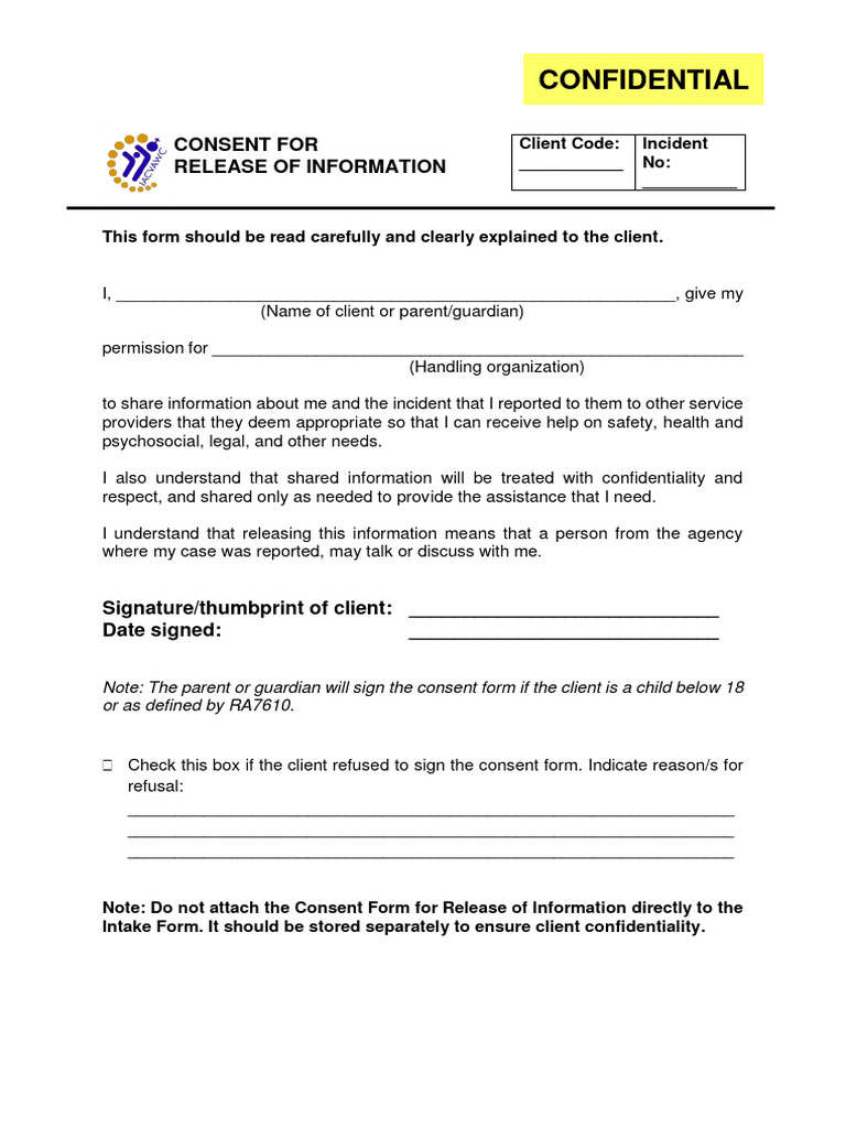 Annex-G_VAW-Consent-Form | PDF | Family | Childhood