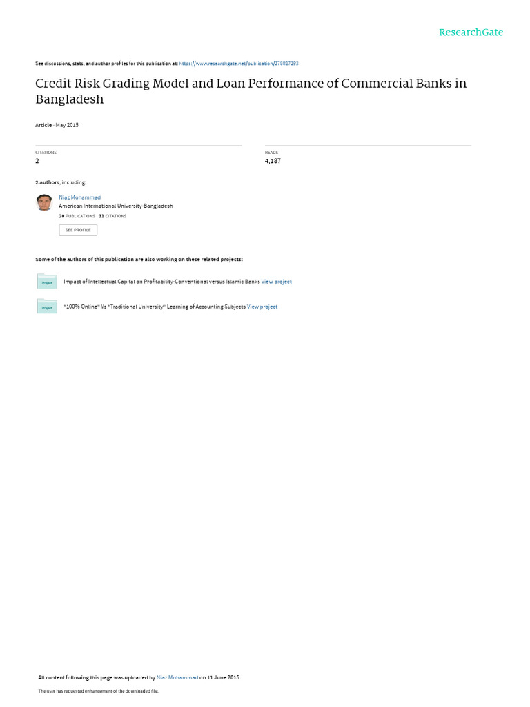 Credit Risk Grading Model | PDF | Risk | Credit
