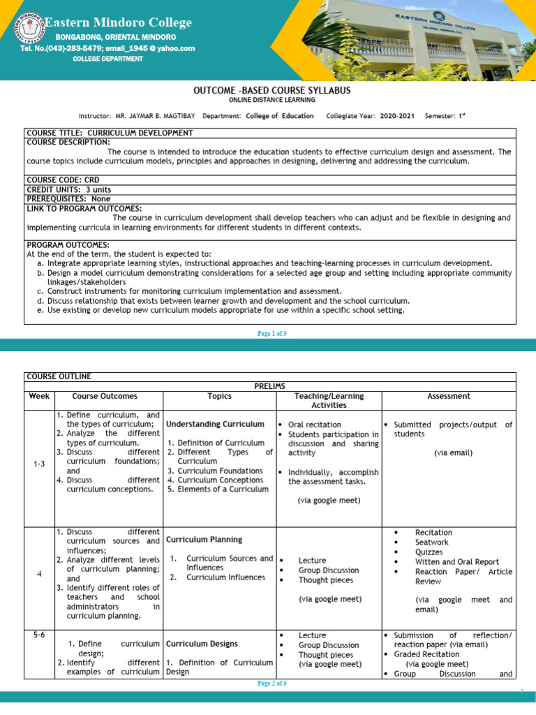 Curriculum Development | Download Free PDF | Curriculum | Educational ...