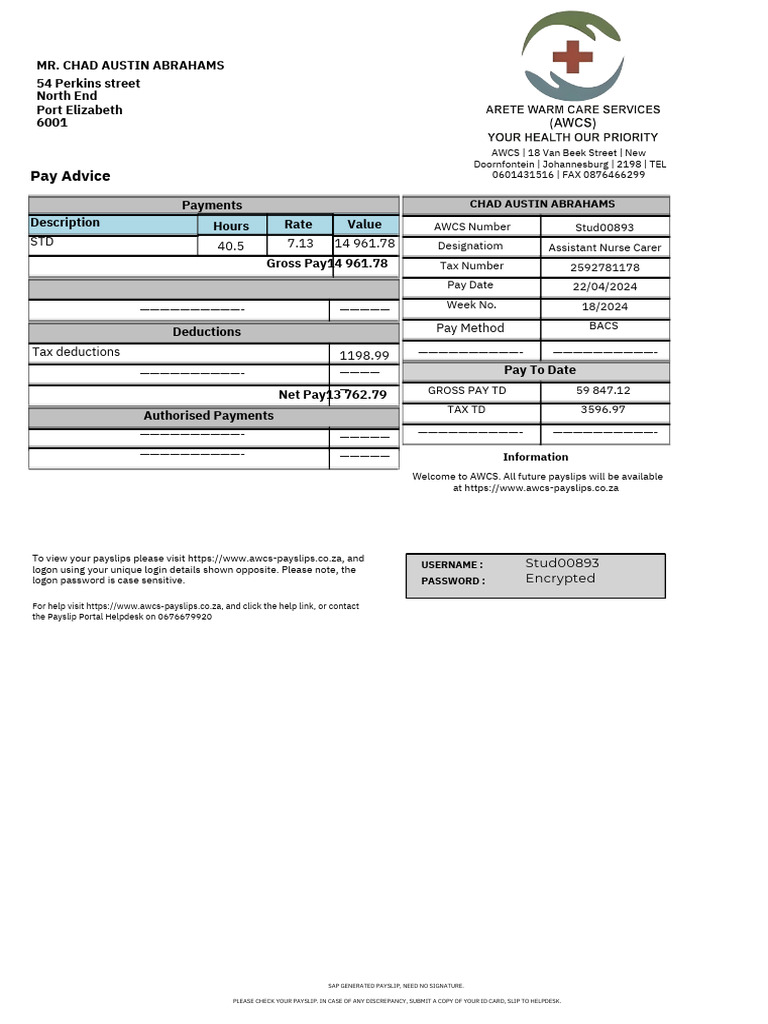 April Payslip | PDF | Cyberwarfare | Security