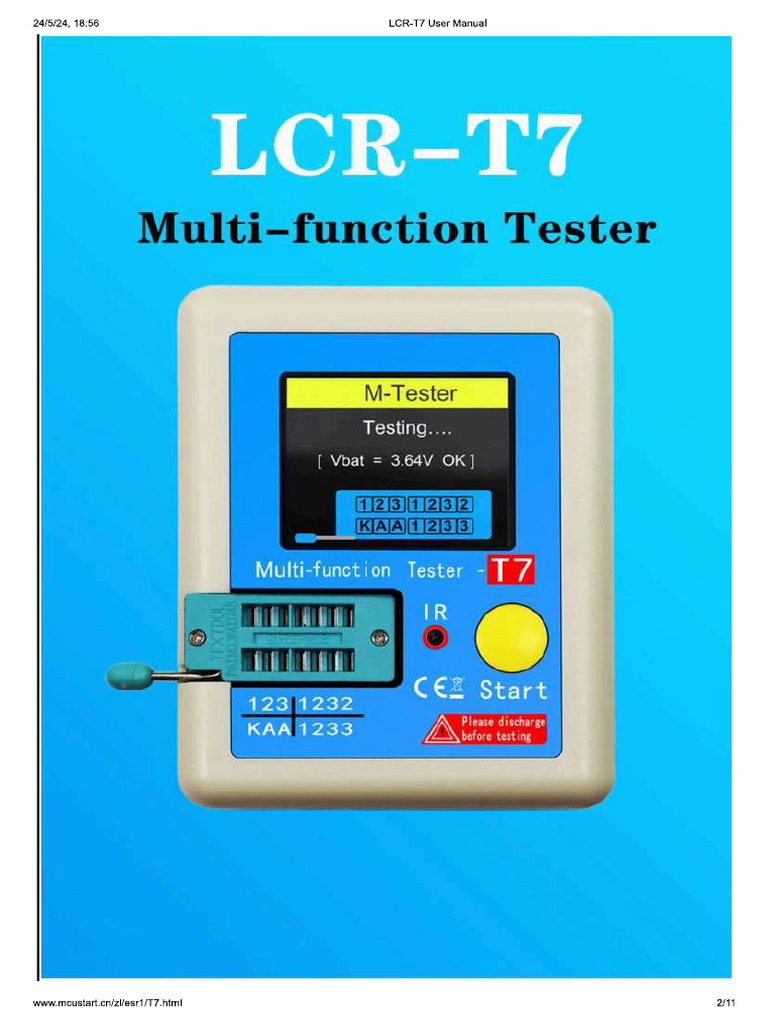 LCR-T7 Manual | PDF