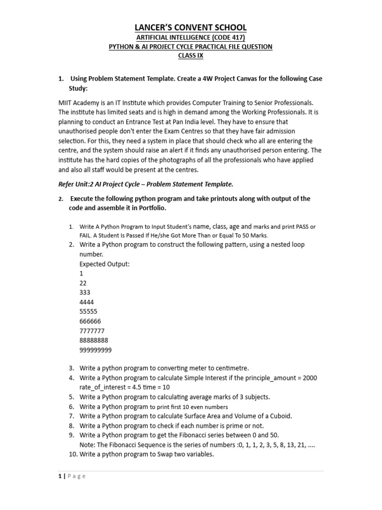 AI Portfolio Assignment | Download Free PDF | Python (Programming Language) | Artificial ...