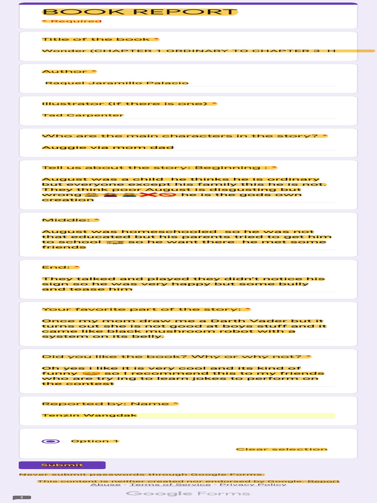 Book Report 3 | PDF