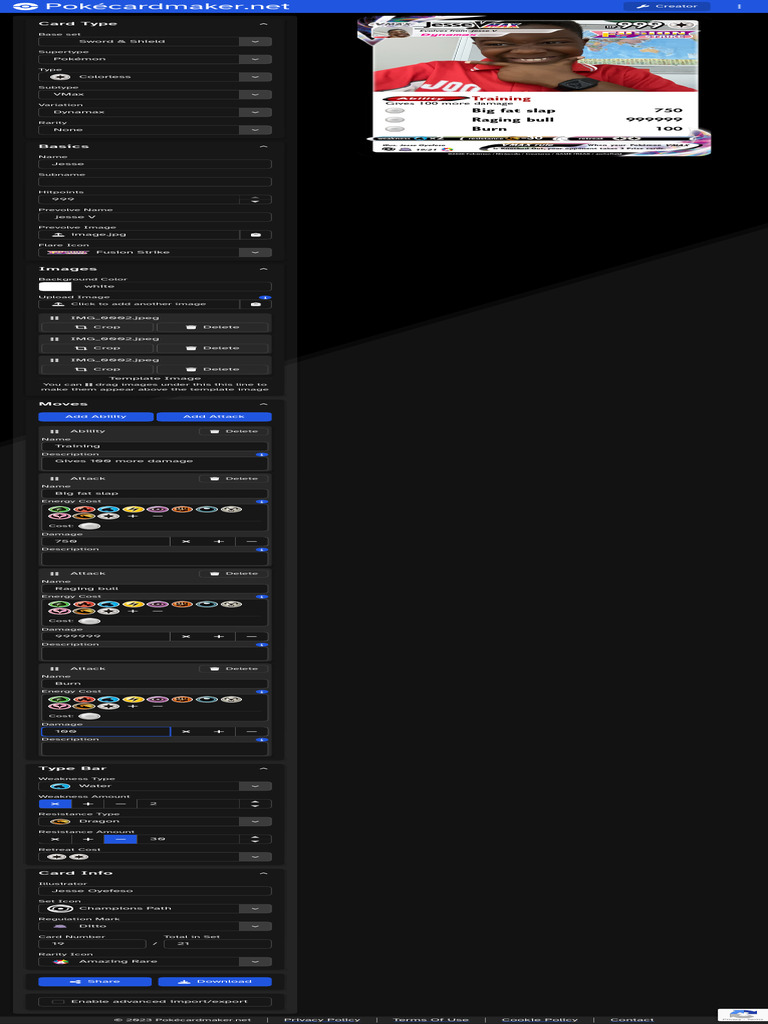 Custom Pokémon Card Creator Tool | PDF