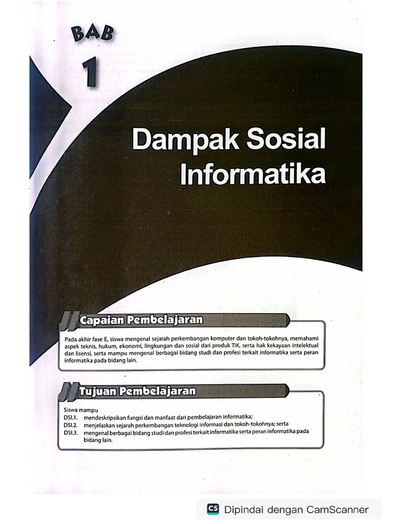 BAB 1 Dampak Sosial Informatika | PDF