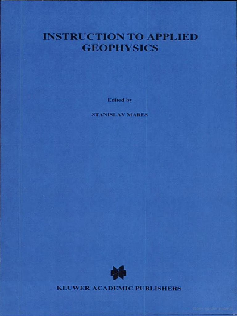 Introduction to Applied Geophysics by Stanislav Mareš | PDF