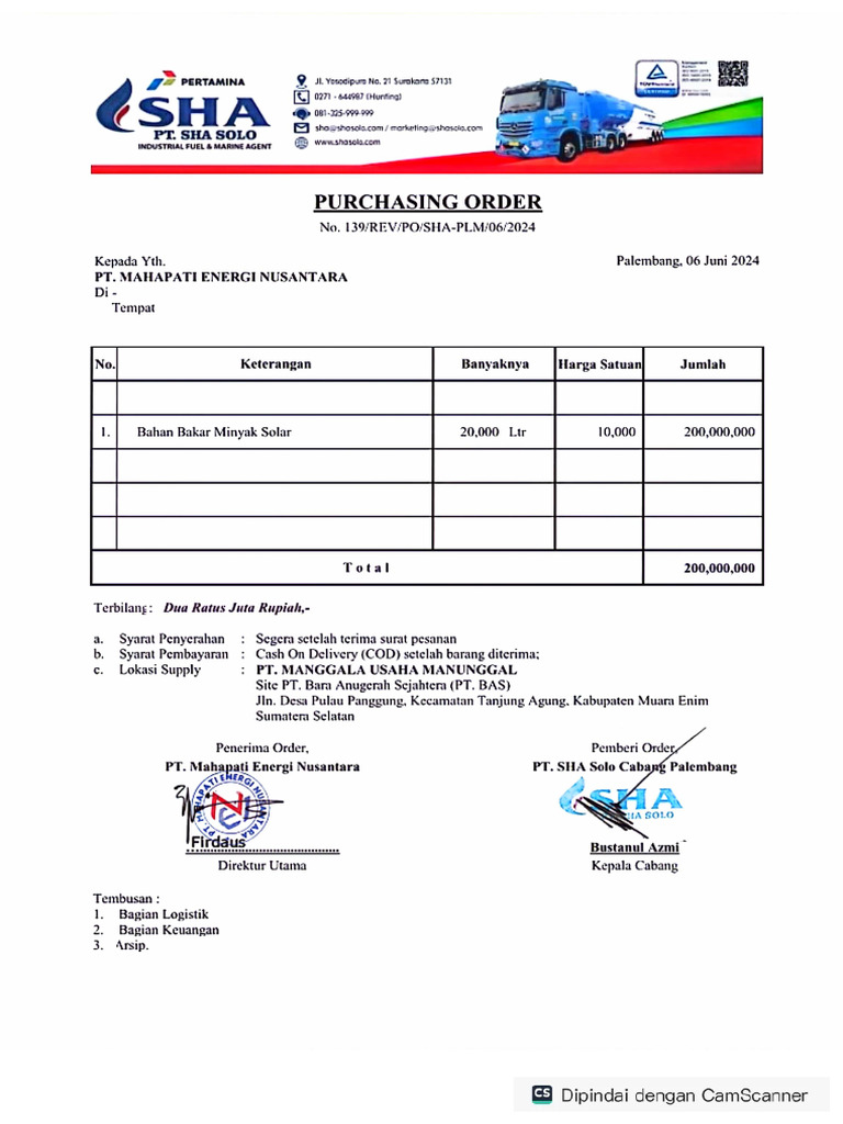 139 - Po PT - Mahapati Energi Nusantara. Mum-Revisi | PDF