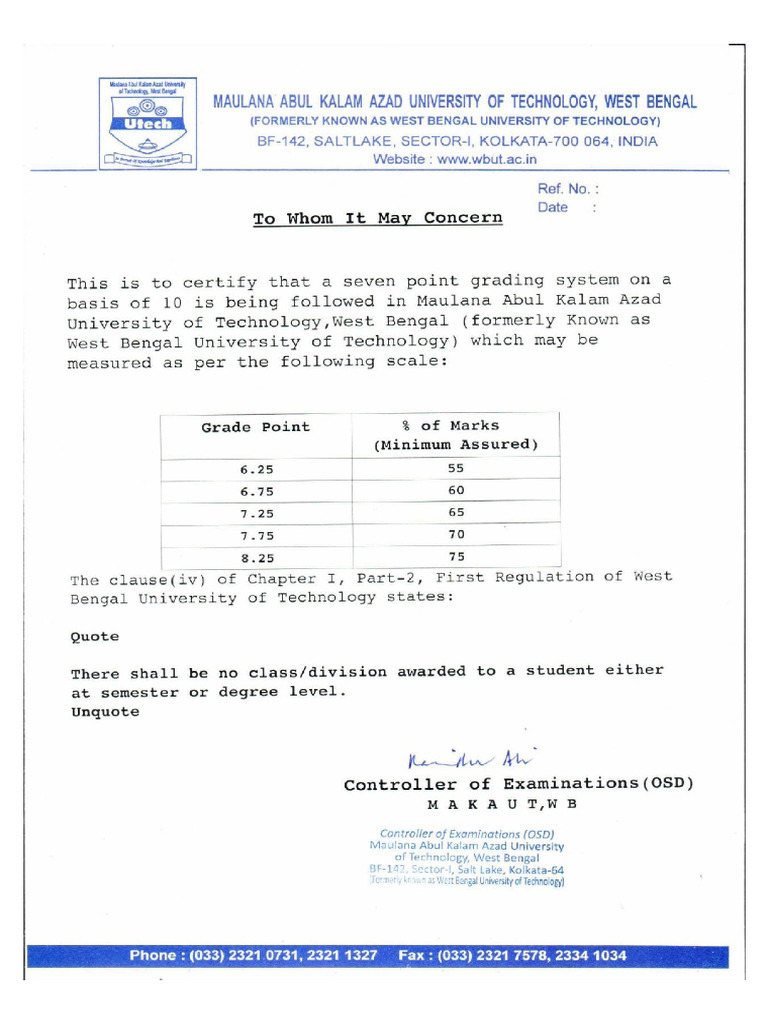 Percentage Conversion Makaut | PDF
