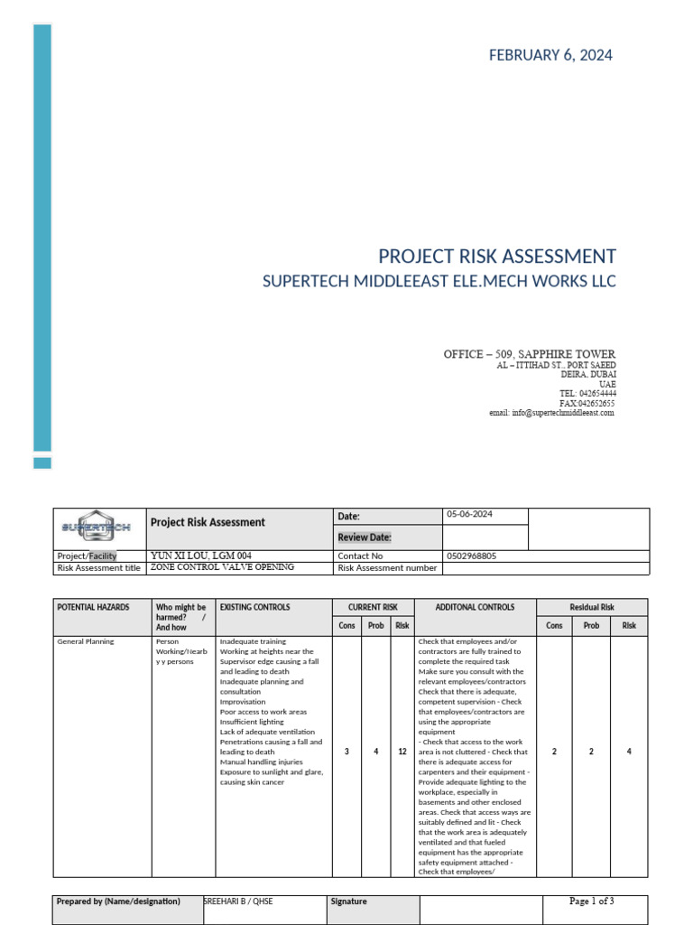 Risk Assessment | PDF | Risk Assessment | Risk