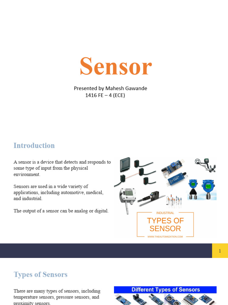 Sensor | PDF | Sensor | Monitoring (Medicine)