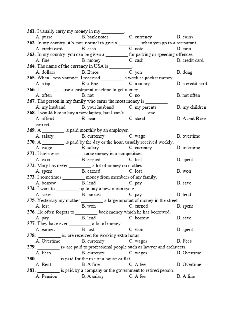 Modules 14-15 | PDF | Salary | Money