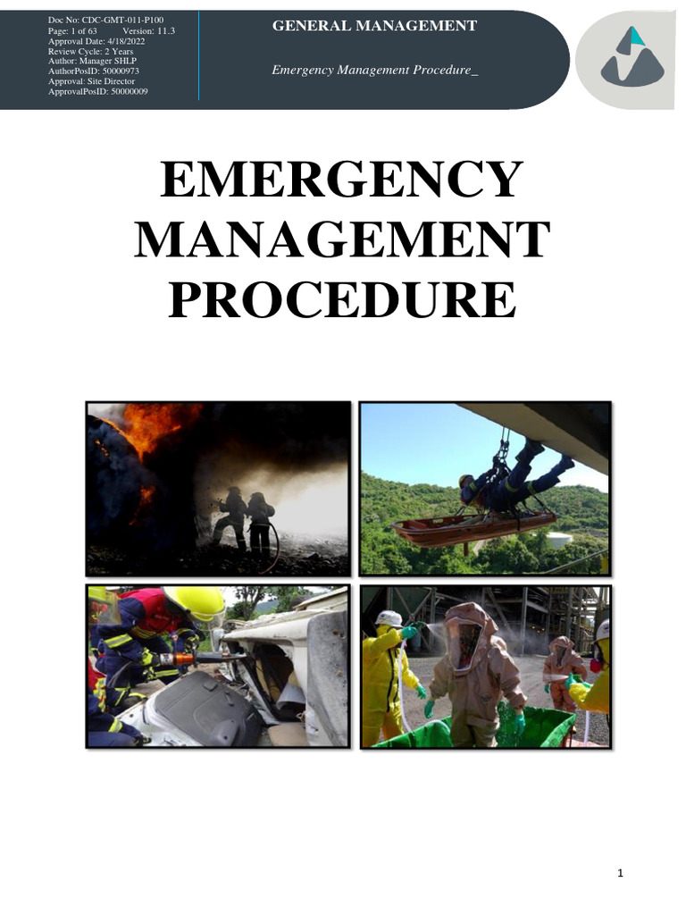 CDC-GMT-011-P100 Emergency Management Procedure | PDF | Emergency ... CDC-GMT-011-P100 Emergency Management Procedure | PDF | Emergency ...