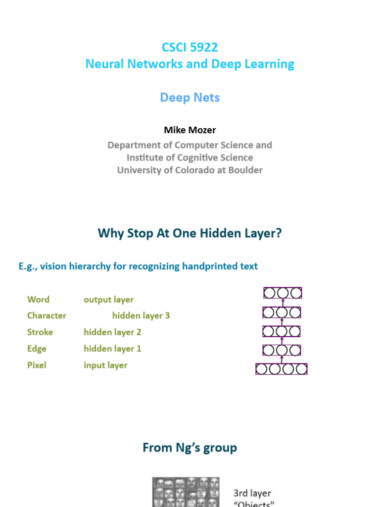 Deep Nets | PDF | Deep Learning | Statistical Classification