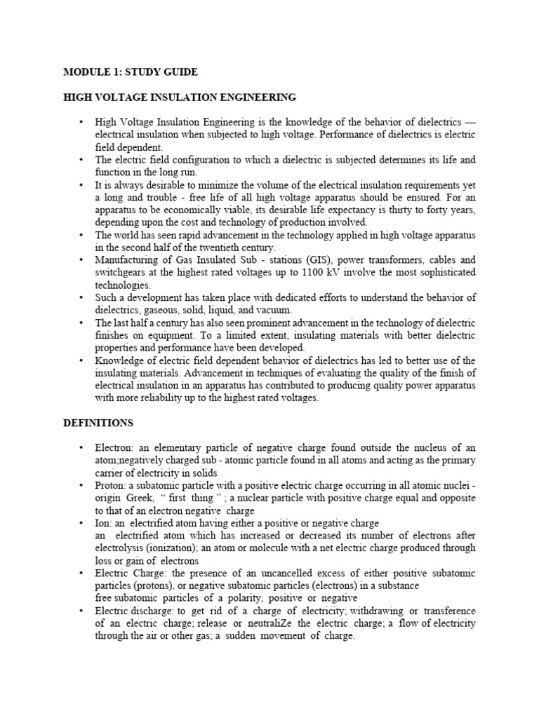 High Voltage Insulation Engineering Guide | PDF | Electrical Breakdown ...