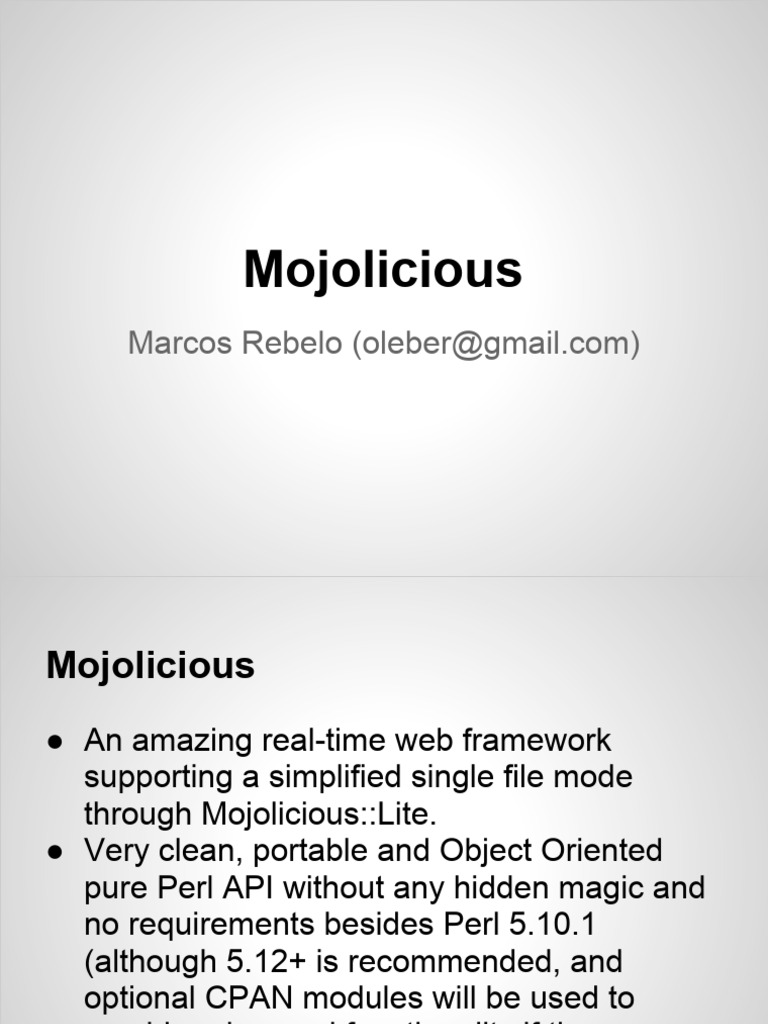 Mojolicious 120128010851 Phpapp01 | PDF | Perl | Computing