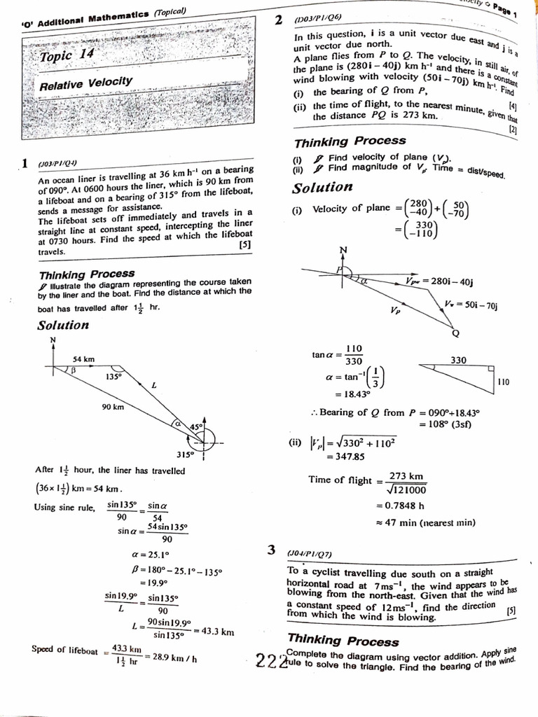 Relative Velocity PDF For Hasan Sir | PDF | Speed | Velocity