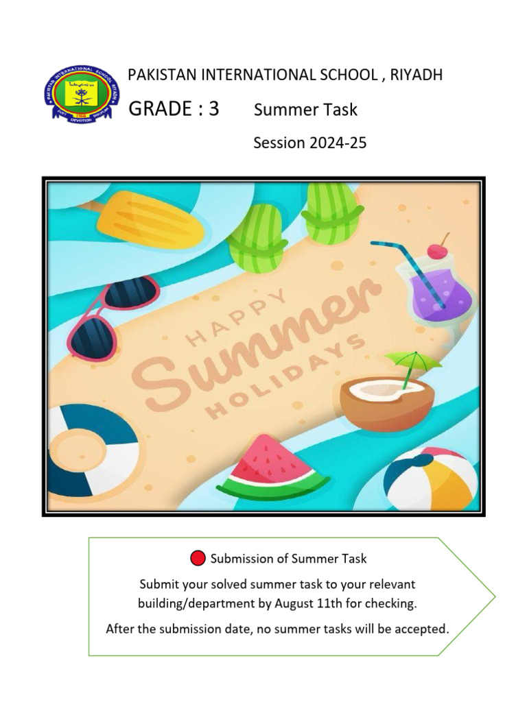 Grade 3 Summer Pack Session 2024-25 | PDF | Pronoun | Muscle