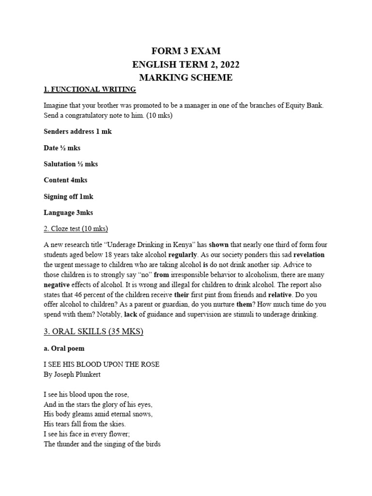 Eng F3 MS | PDF | Poetry | Adverb