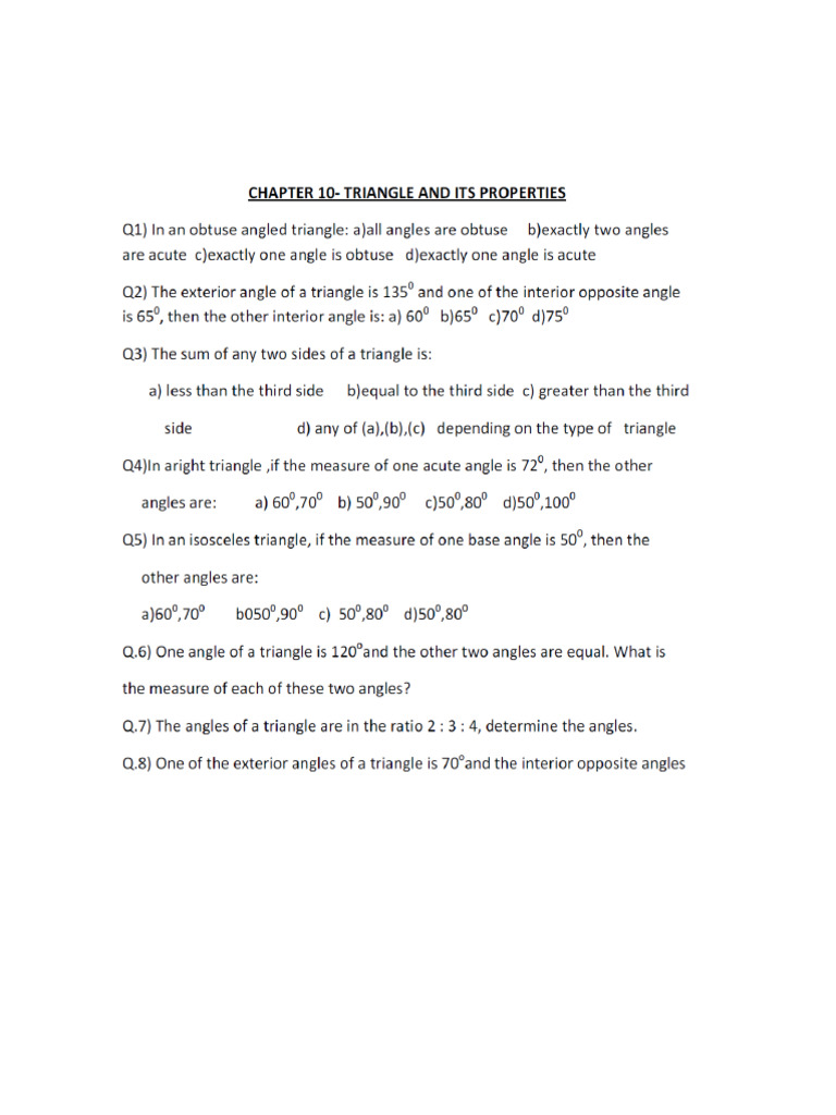 triangle questions | PDF