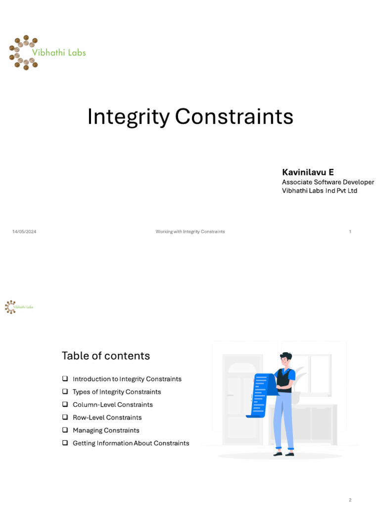 Integrity Constraints | PDF