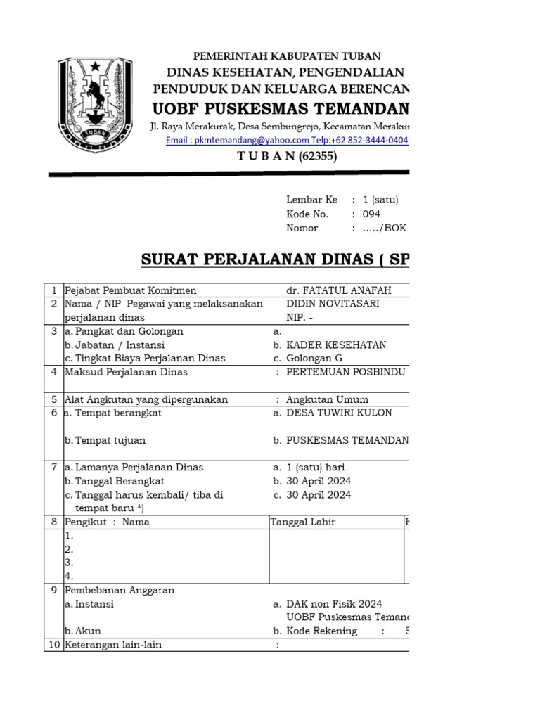 SPPD Pertemuan, SPPD Kegiatan, Kwitansi Rev | PDF