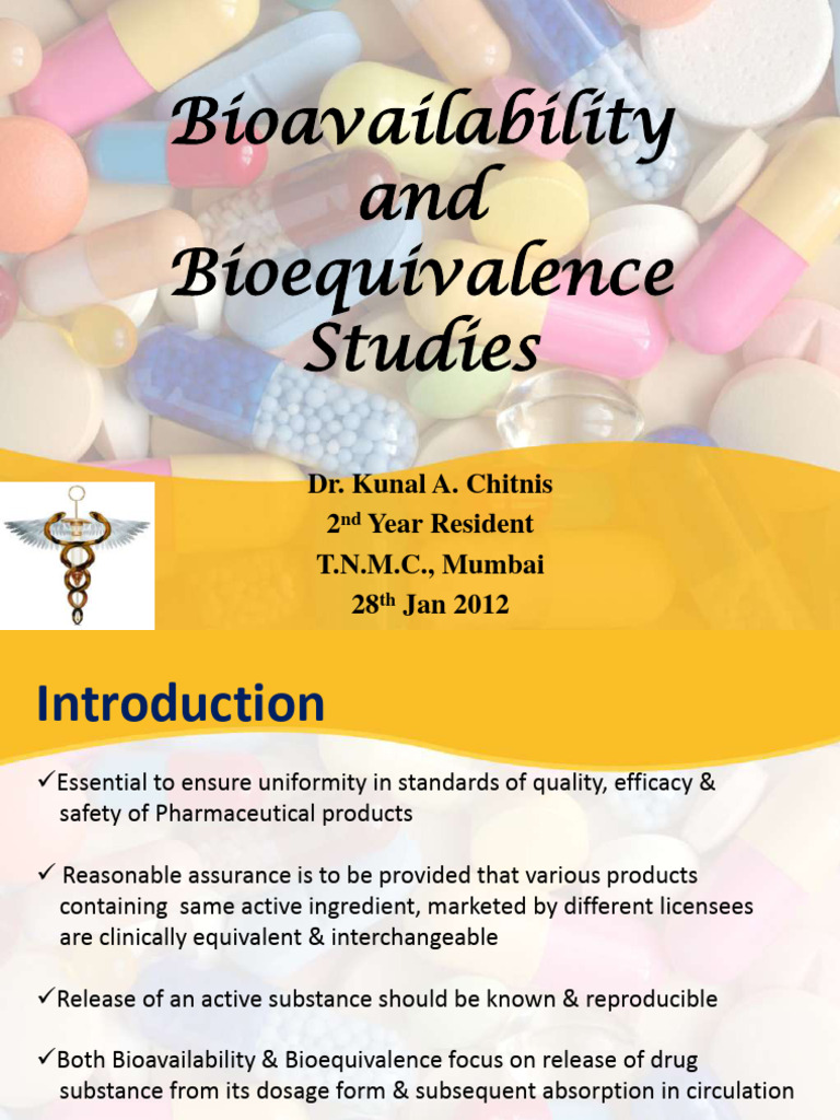 U-4(BIOEQUIVALENCE | PDF | Bioavailability | Generic Drug