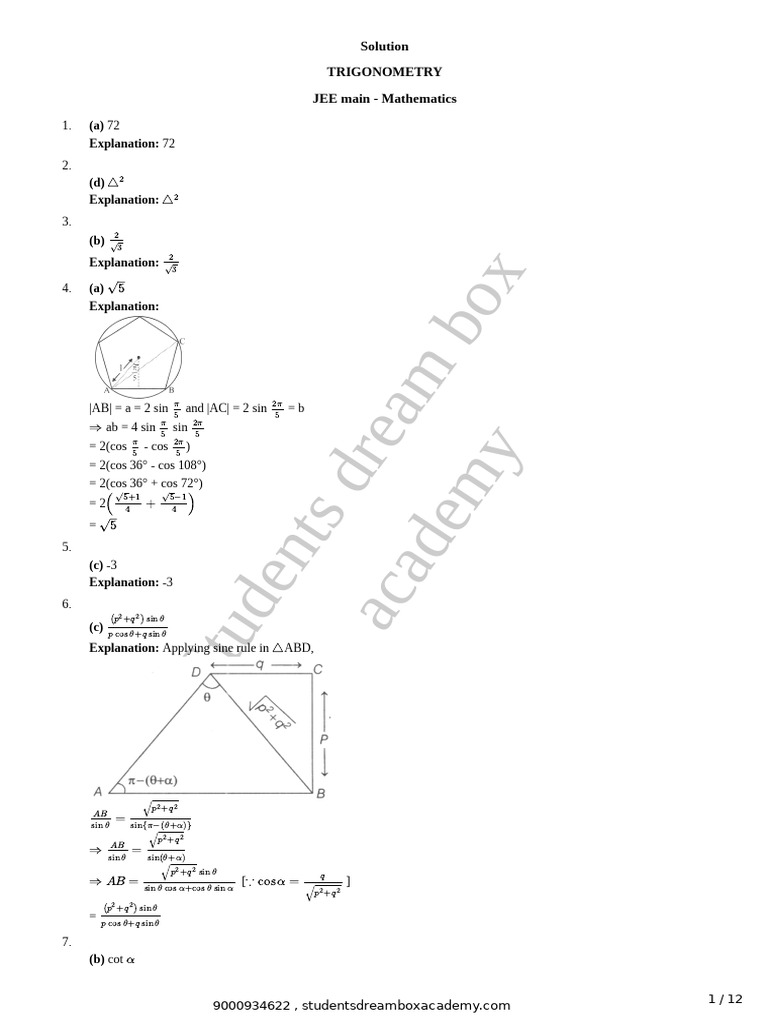 Solution 1379165 | Download Free PDF | Special Functions | Euclid