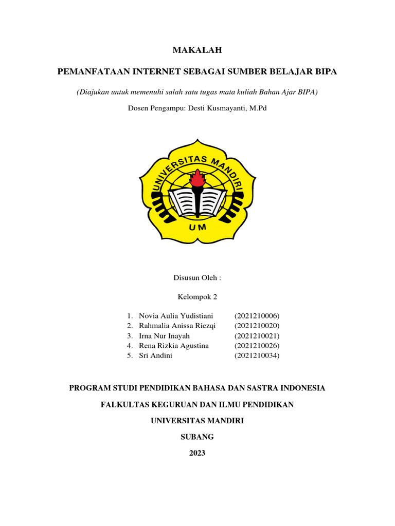 Fiks Kel. 2makalah Bahan Ajar Bipa | PDF