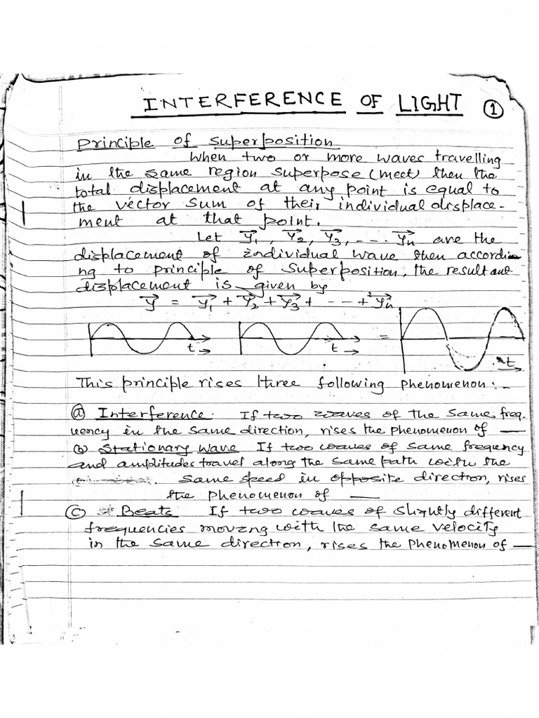 Interference of Light (Physical Optics) - MKS | PDF
