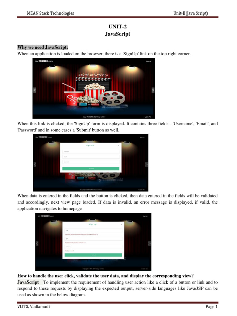 Unit 2 MSD M | PDF | Java Script | Control Flow