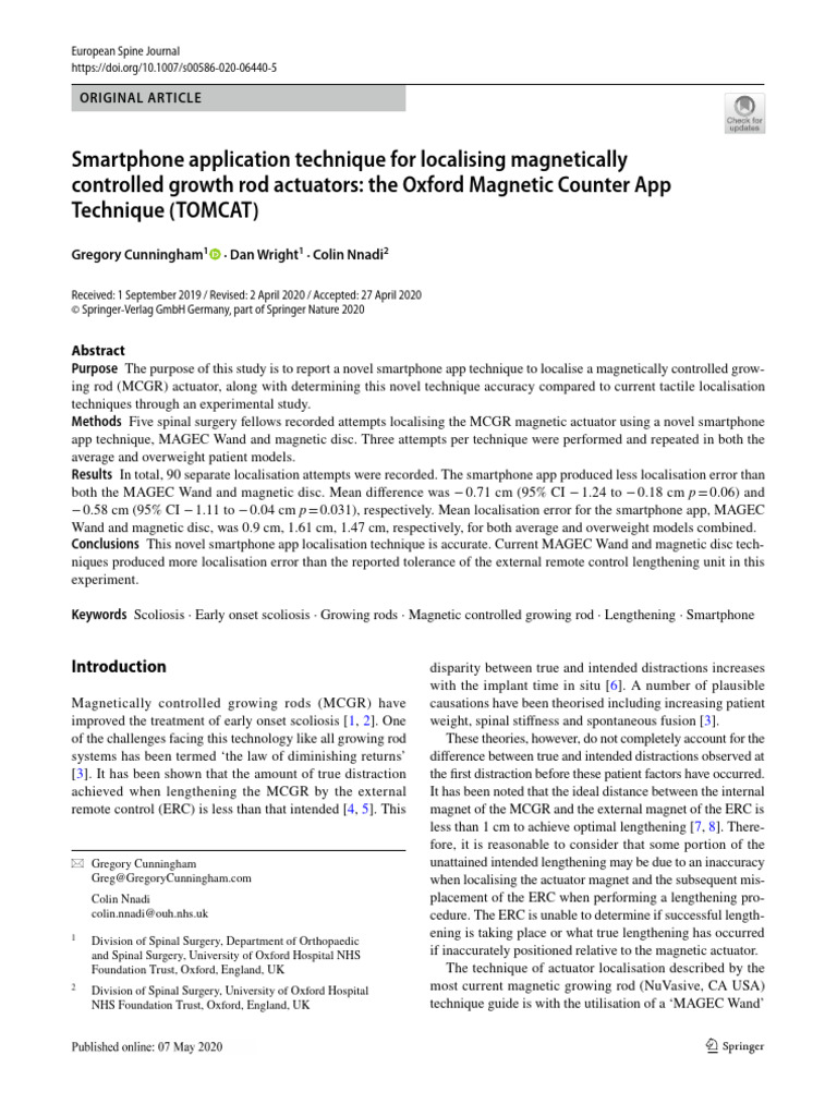 Cunningham 2020 | PDF | Scoliosis