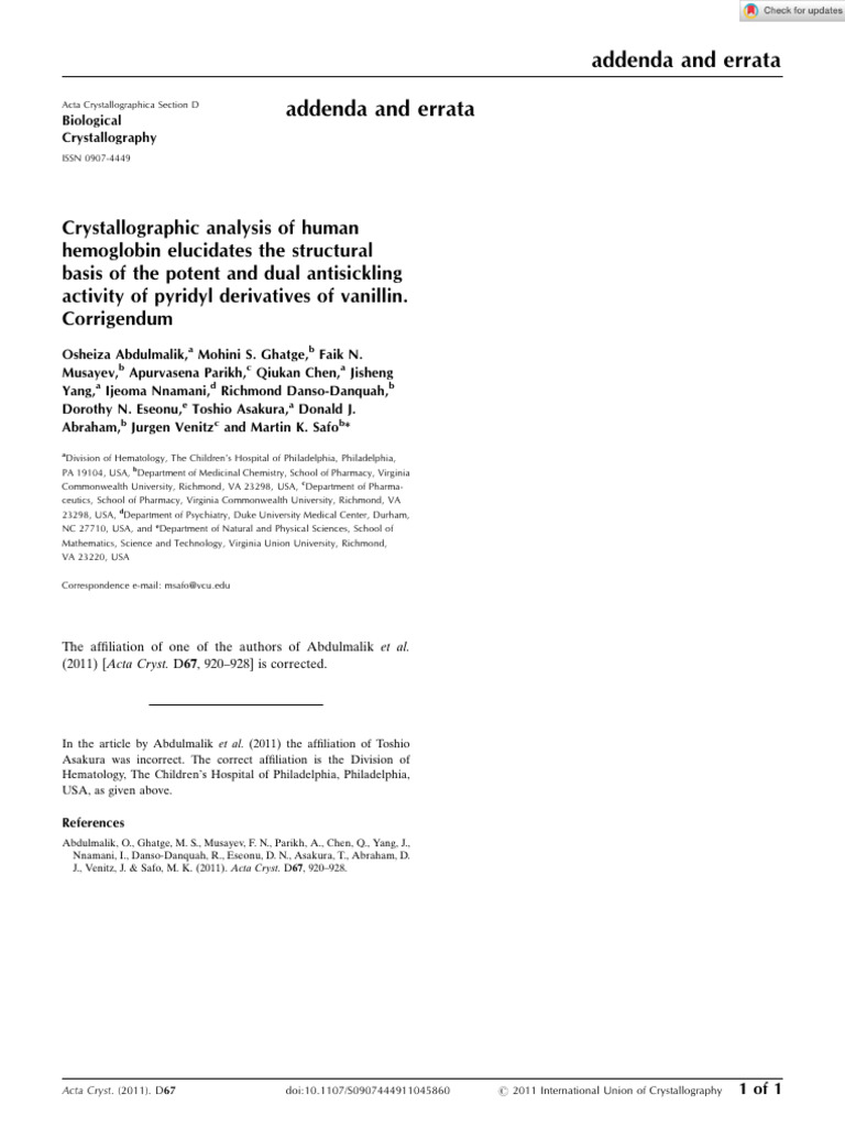 Addenda and Errata Addenda and Errata | PDF | Protein Data Bank ...