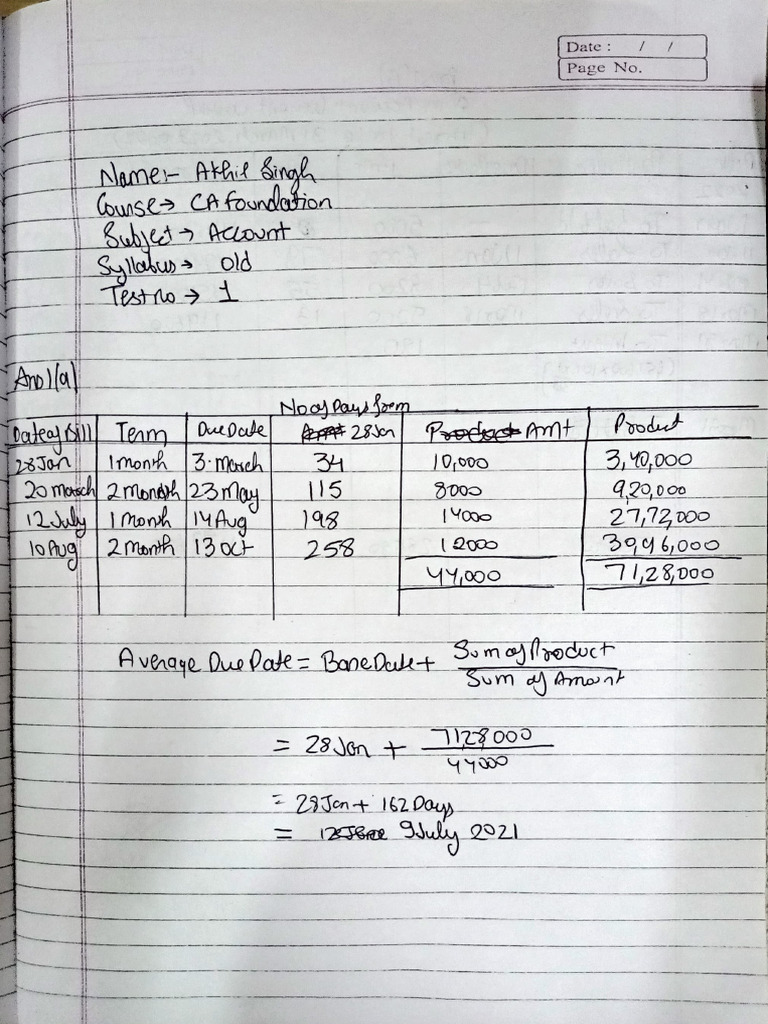 Acc Test 1 Vsts | PDF