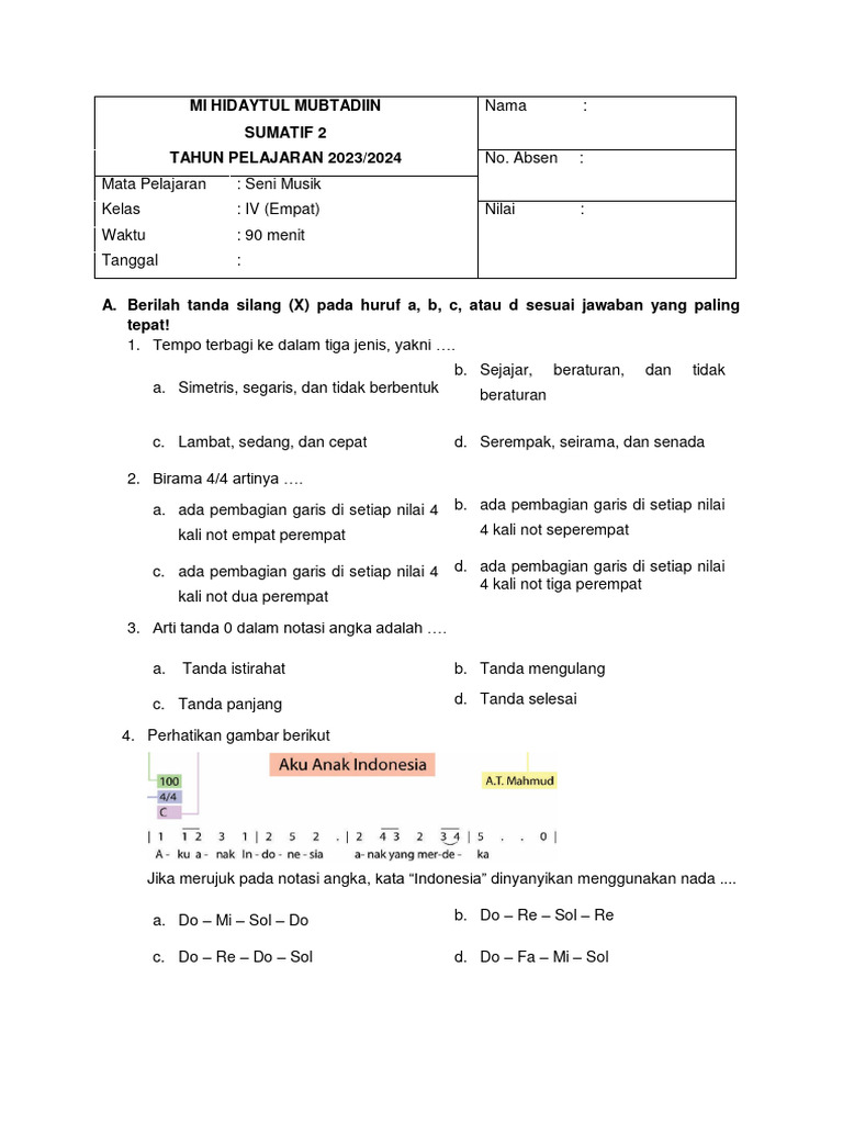 Sumatif 2 SENI | PDF