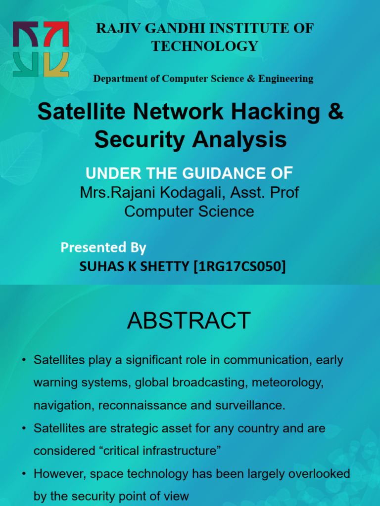 Satellite Network Hacking & Security Seminar | PDF | Security | Computer Security