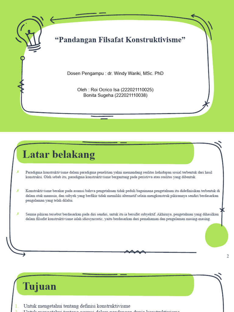 Metodologi Konstruktivisme | PDF | Filsafat