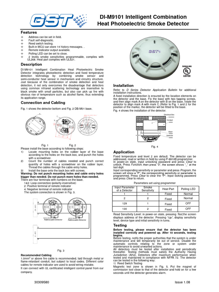 Intelligent Heat Photoelectric Smoke Detector | PDF | Sensor | Smoke