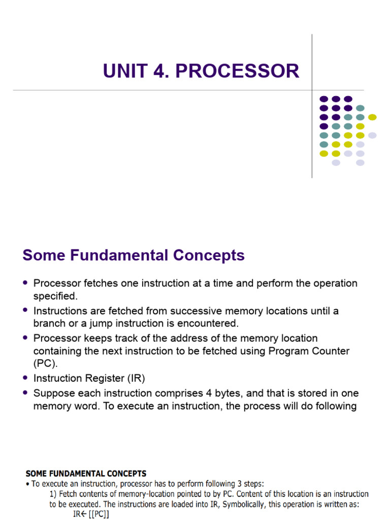 Coa Unit-4 | Download Free PDF | Central Processing Unit | Integrated Circuit