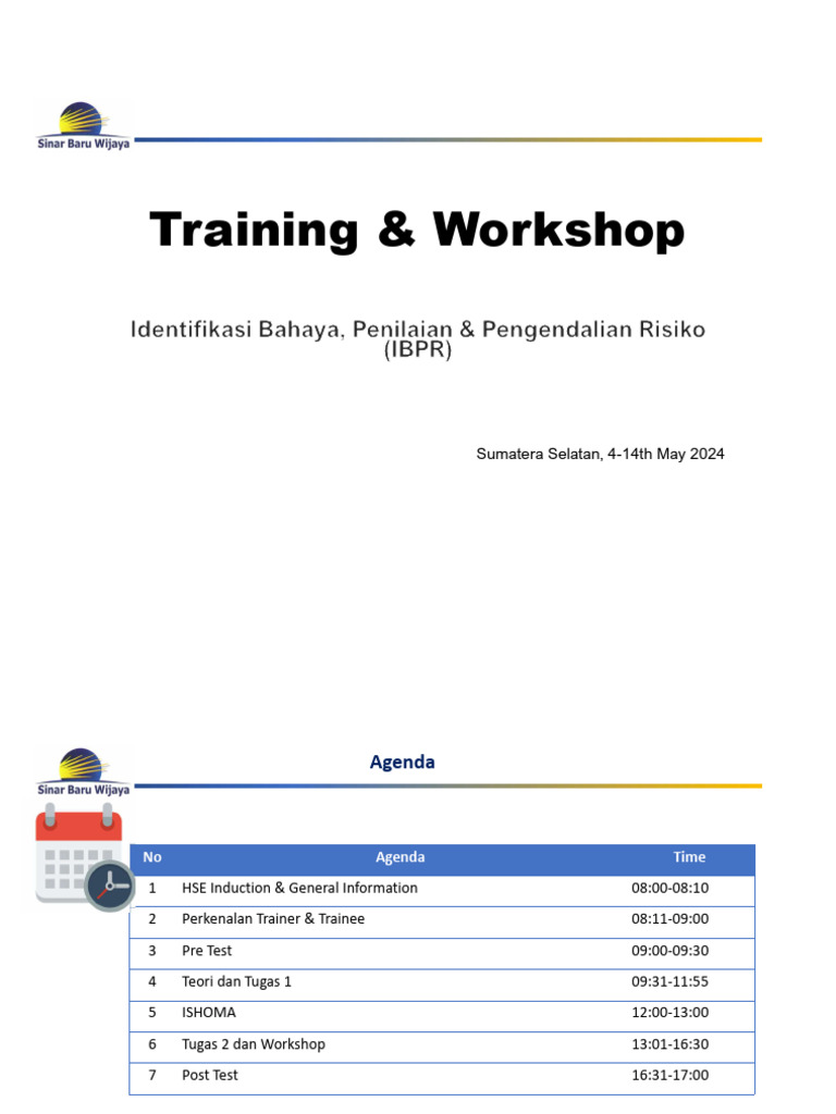 Modul Training & Workshop IBPR - SBW 6-11 May 2024 | PDF | Karier & Perkembangan